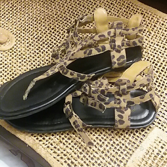 MIA | Other | Mia Triple Straps Leopard Print Sandal | Poshmark